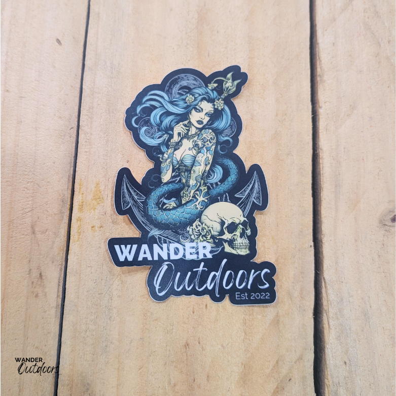 Wander Outdoors Mermaid Sticker | Weatherproof Vinyl Decal