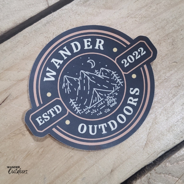 Wander Outdoors Camp Sticker | Weatherproof Vinyl Decal