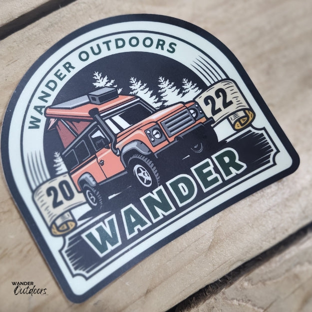 Wander Outdoors Car Sticker | Weatherproof Vinyl Decal 10cm